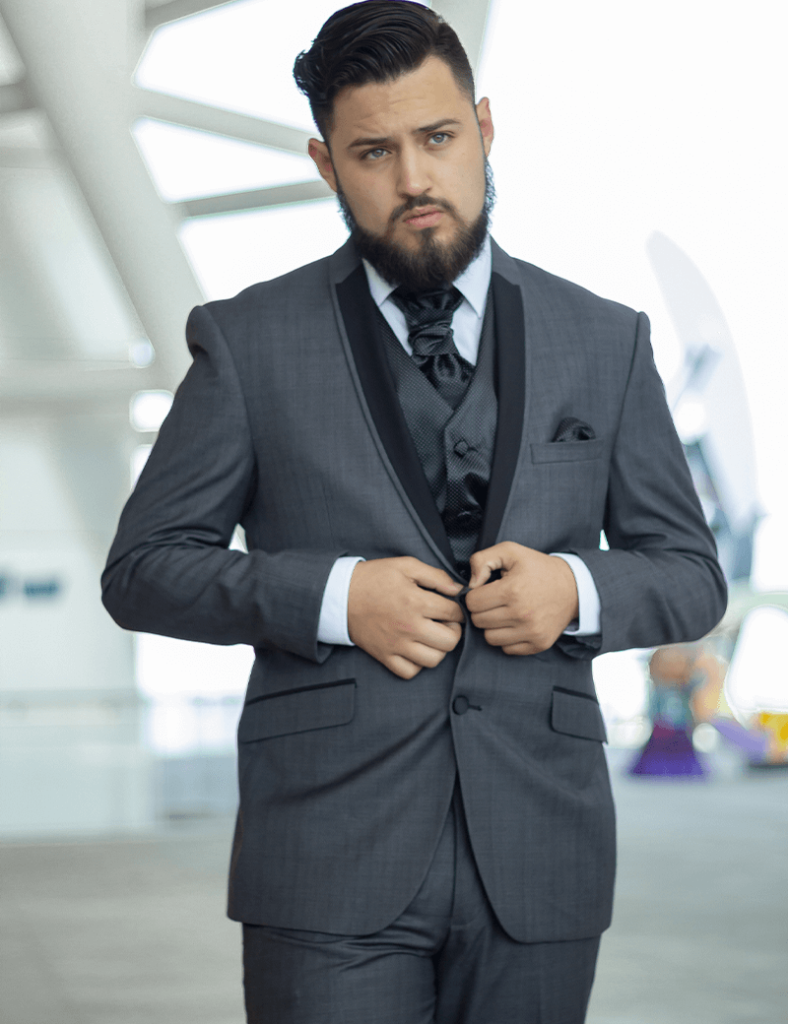 SMOKING MODA GRIS OXFORD – Deluxe Tuxedo